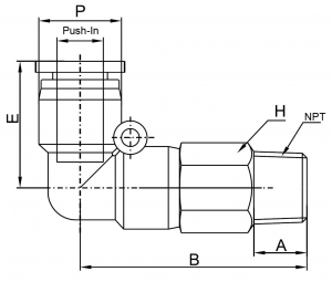 MALE ELBOW EXT SWV (CPOS) 1/4 PI x 1/4 NPT | Polyconn