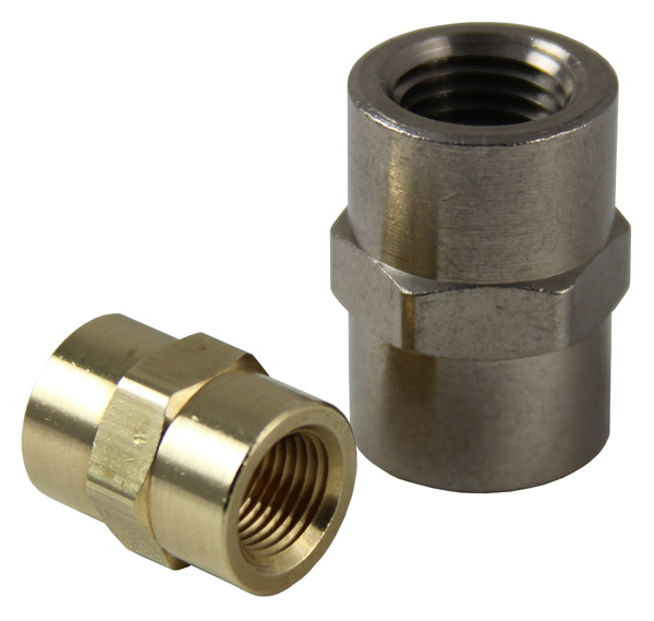 Female Coupling Brass, Nickel Plated Brass | Polyconn
