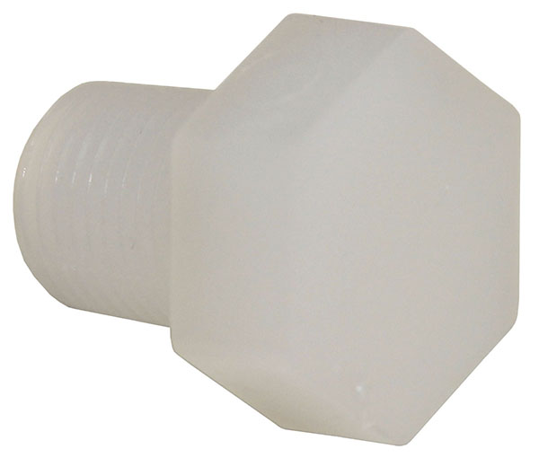 HEX HEAD PLUG (NYLON) 1/4 NPT M | Polyconn