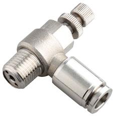 Stainless Steel Right Angle Flow Control | Polyconn